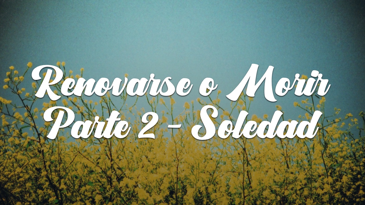 RENOVARSE O MORIR PARTE 2 – SOLEDAD – Devocionales Justo a Tiempo